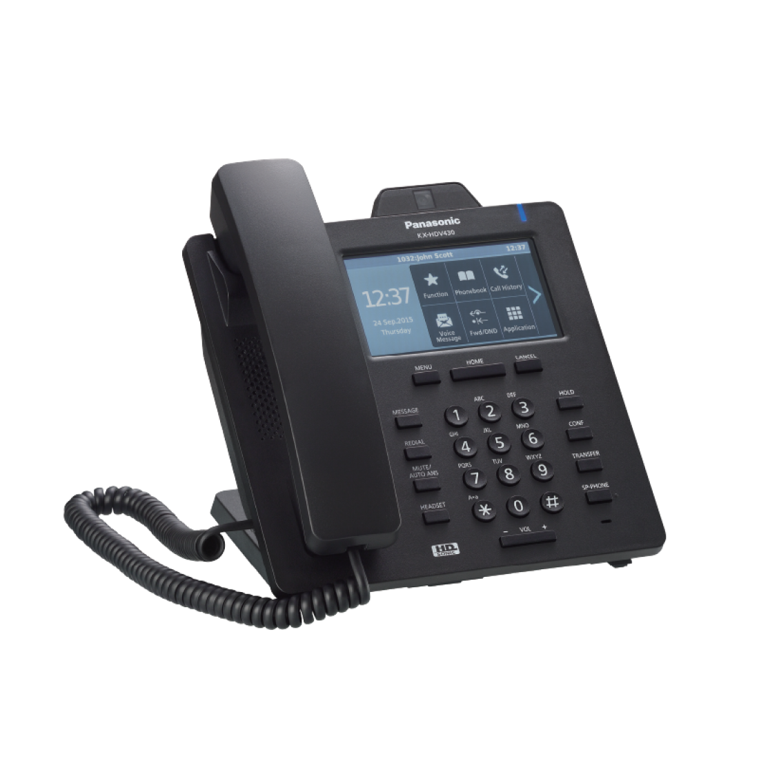 VoIP/ SIP телефон Panasonic KX-HDV430 - черен